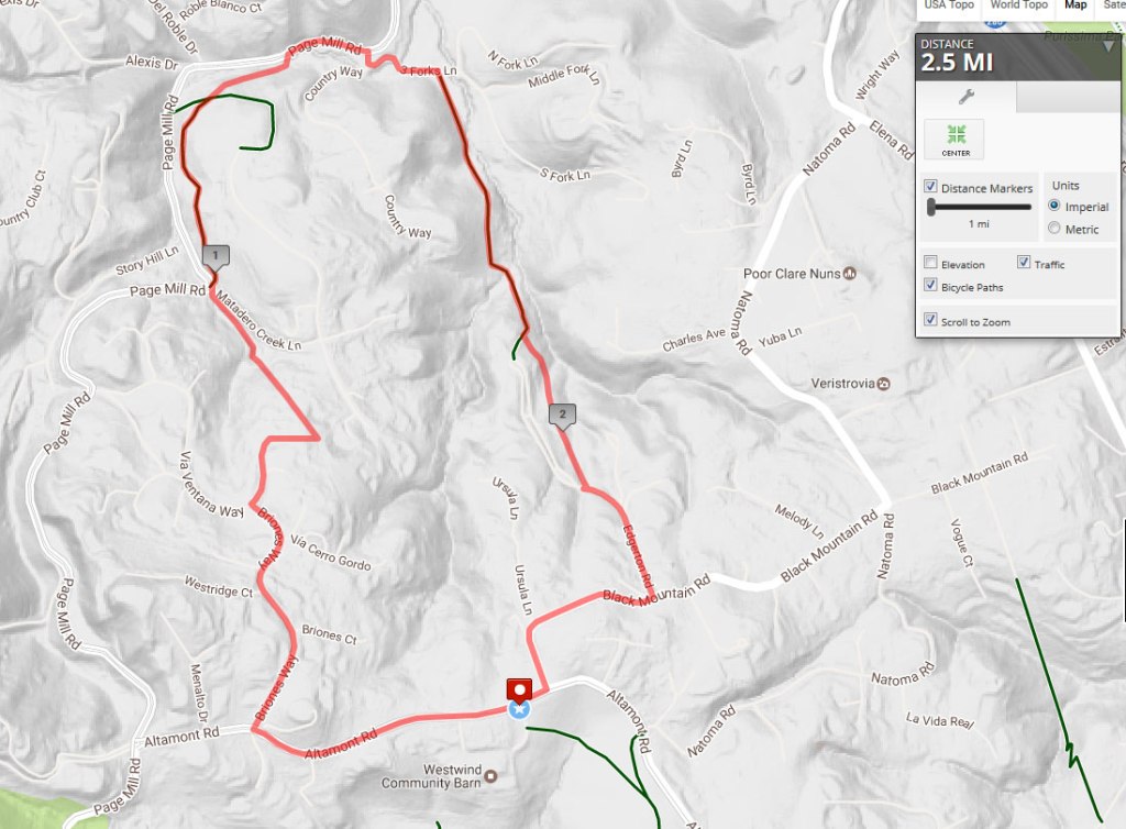Westwind Barn / Edgerton Loop – Los Altos HILLS Recreation Trail Loops